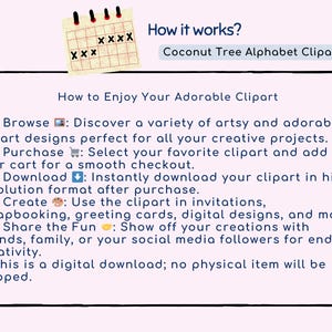 Tropical Coconut Alphabet Clipart, Coconut Tree Alphabet PNG, Fruity ...