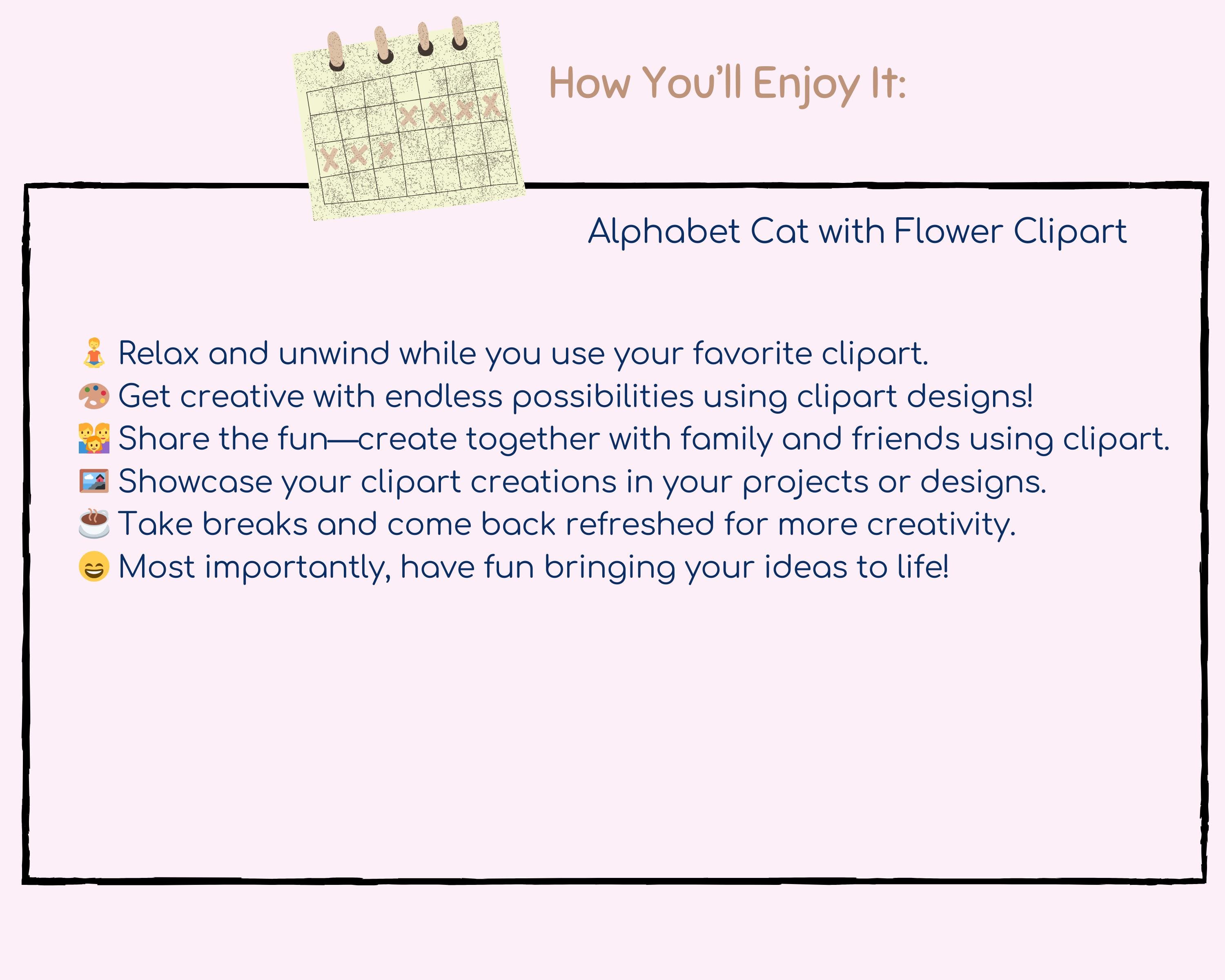 Adorable Cat Letter Alphabet Clipart, Watercolor Floral Kitten Alphabet ...