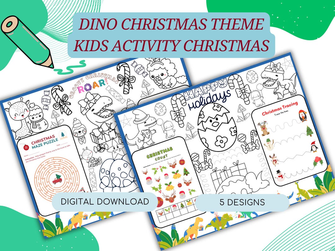 Dino Christmas Theme Kids Activity Christmas, Dino Christmas Play ...