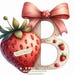 Strawberry Alphabets Clipart, PNG Digital Clip Art, Strawberry Letters ...