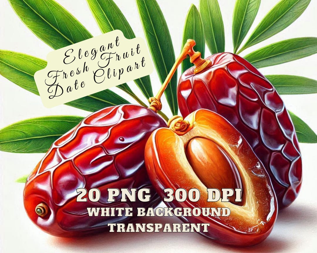 Clipart aquarelle de fruits dattes, date élégante PNG pour le ramadan ...