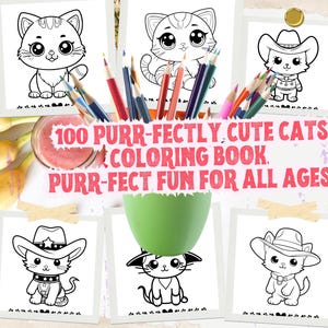 Cute Cat Coloring Pages for All Ages, Feline Coloring Pages for Kids ...