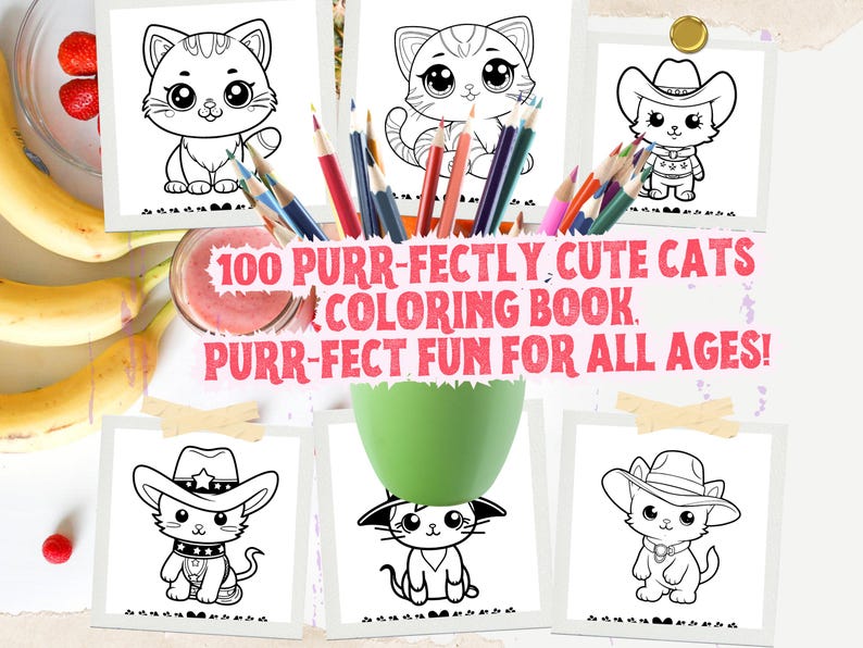 Cute Cat Coloring Pages for All Ages, Feline Coloring Pages for Kids ...