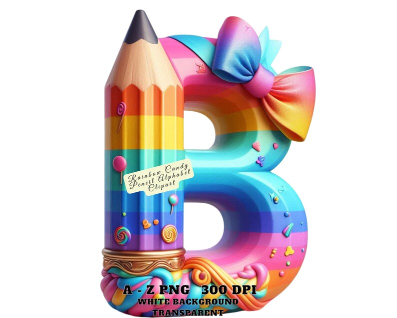 Alphabet Clipart, Pencil Alphabet Clip Art, Colored Pencil Letters PNG ...