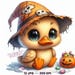 Spooky Halloween Duck Clipart, Halloween Duck Clipart, Adorable Spooky ...