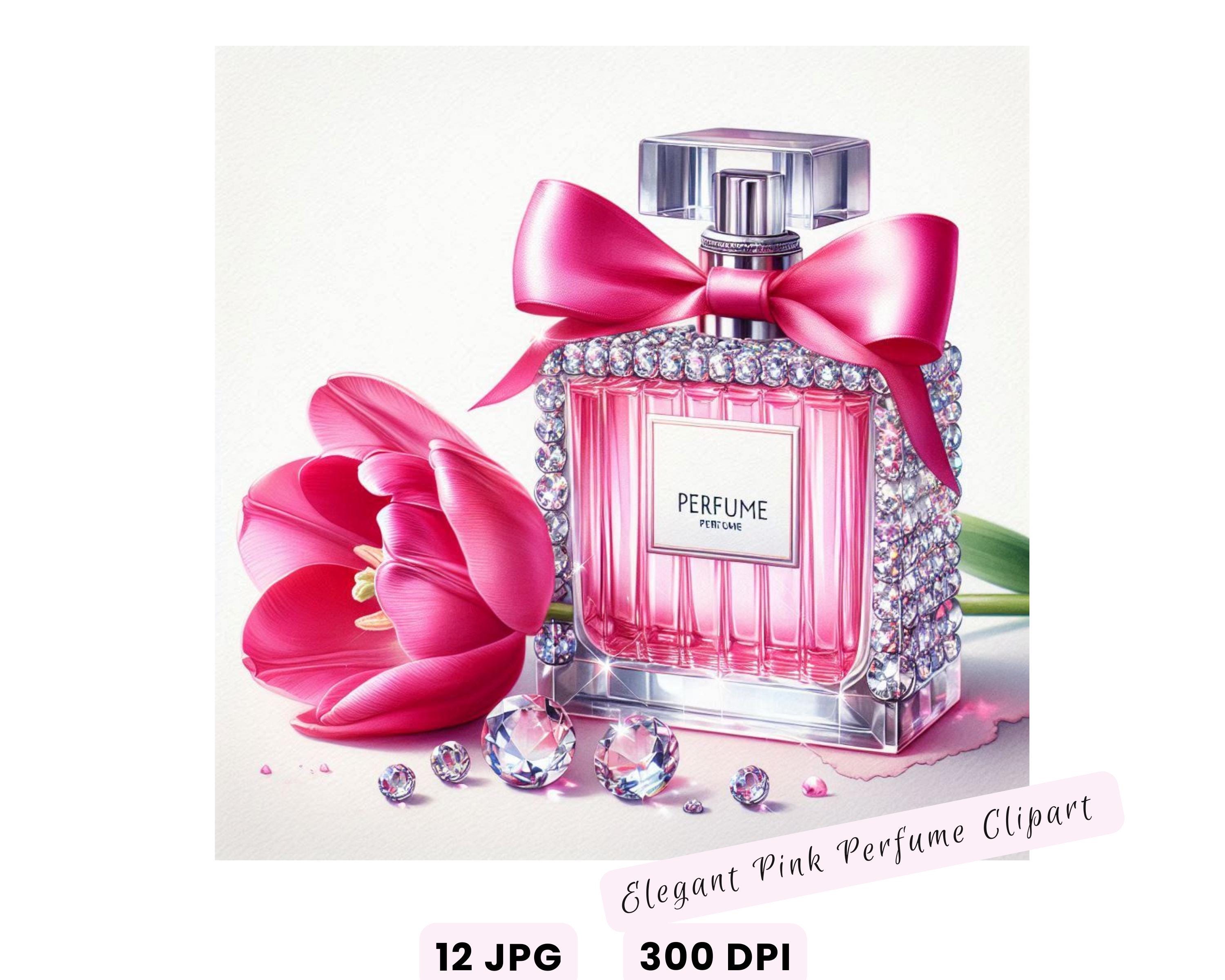 Perfume Clip Art, Parfum Clipart, Luxury Designer Perfume Bottle JPG ...