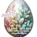 Rainbow Easter Egg Clipart, 12 Bundle of Rainbow Floral Cottony Easter ...