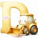 Construction Truck Alphabet Clipart, Fun Construction Themed Letter ...