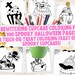 Spooky Halloween Cupcakes Coloring Pages, Creepy Cute Cupcake Coloring ...