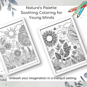 50 Nature-themed Coloring Pages for Neurodiverse Kids, Neurodiversity ...