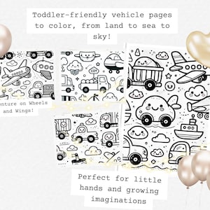 Toddler-friendly Vehicle Coloring Pages, Fun Cars, Trucks, Airplanes ...