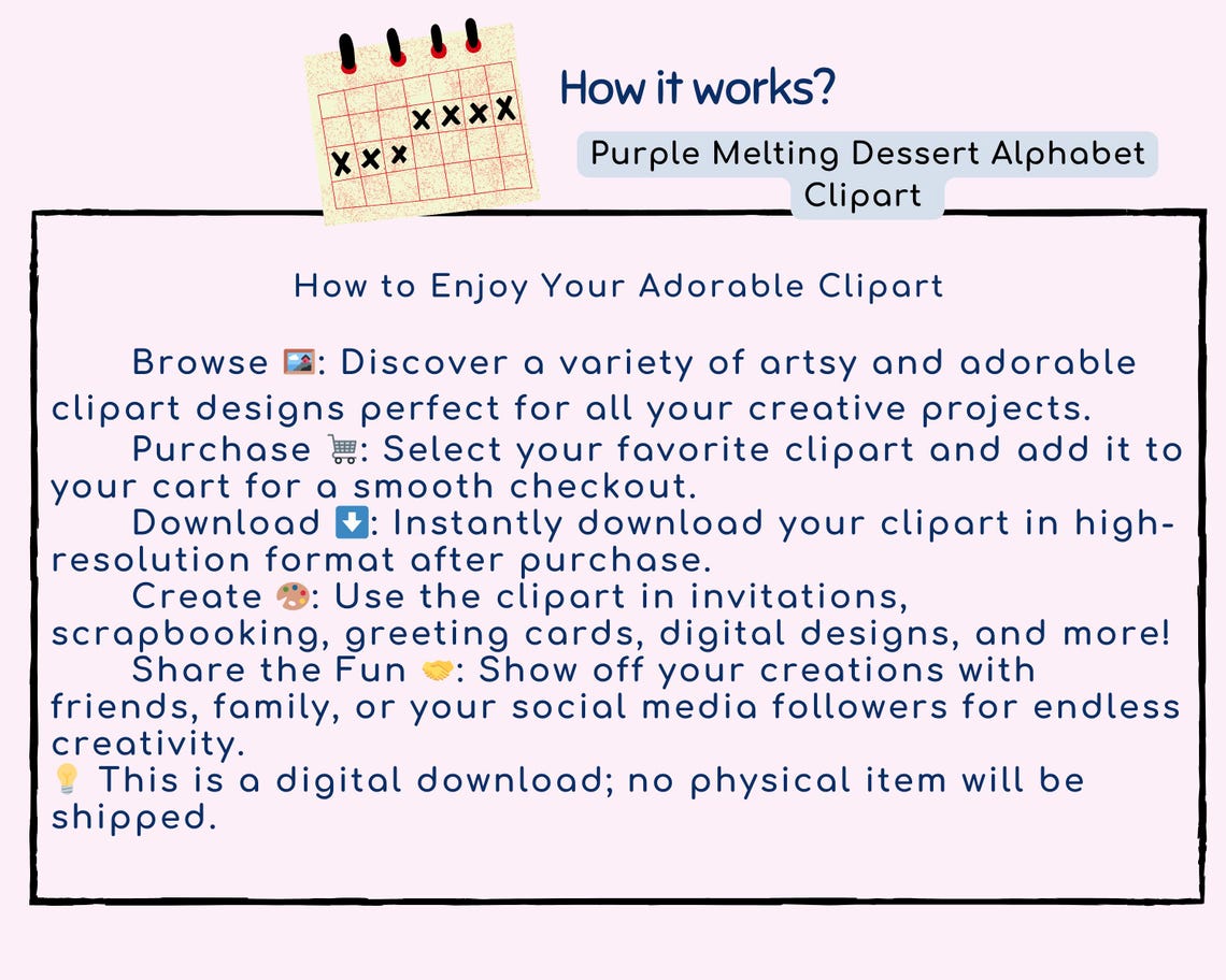 Alphabet Clipart, Purple Melting Dessert Alphabet Clipart, Melting ...