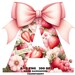 Strawberry Alphabet Clipart: Watercolor A-Z Letters With Bows (PNG ...