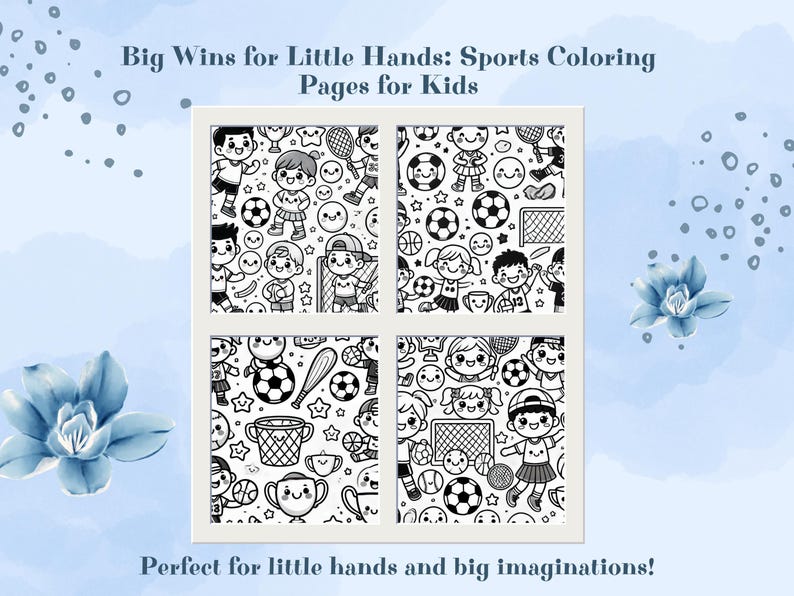 Adorable Sports Coloring Pages for Toddlers and Preschoolers, Fun ...