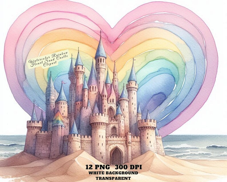 Summer Clipart, Summer Sand Castle Clipart, Beach Clip Art, Summer ...