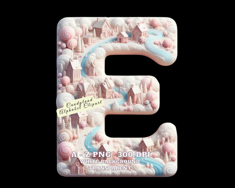 Candyland Alphabet Clipart PNG, Sweet Letters Clipart, Candy Font ...