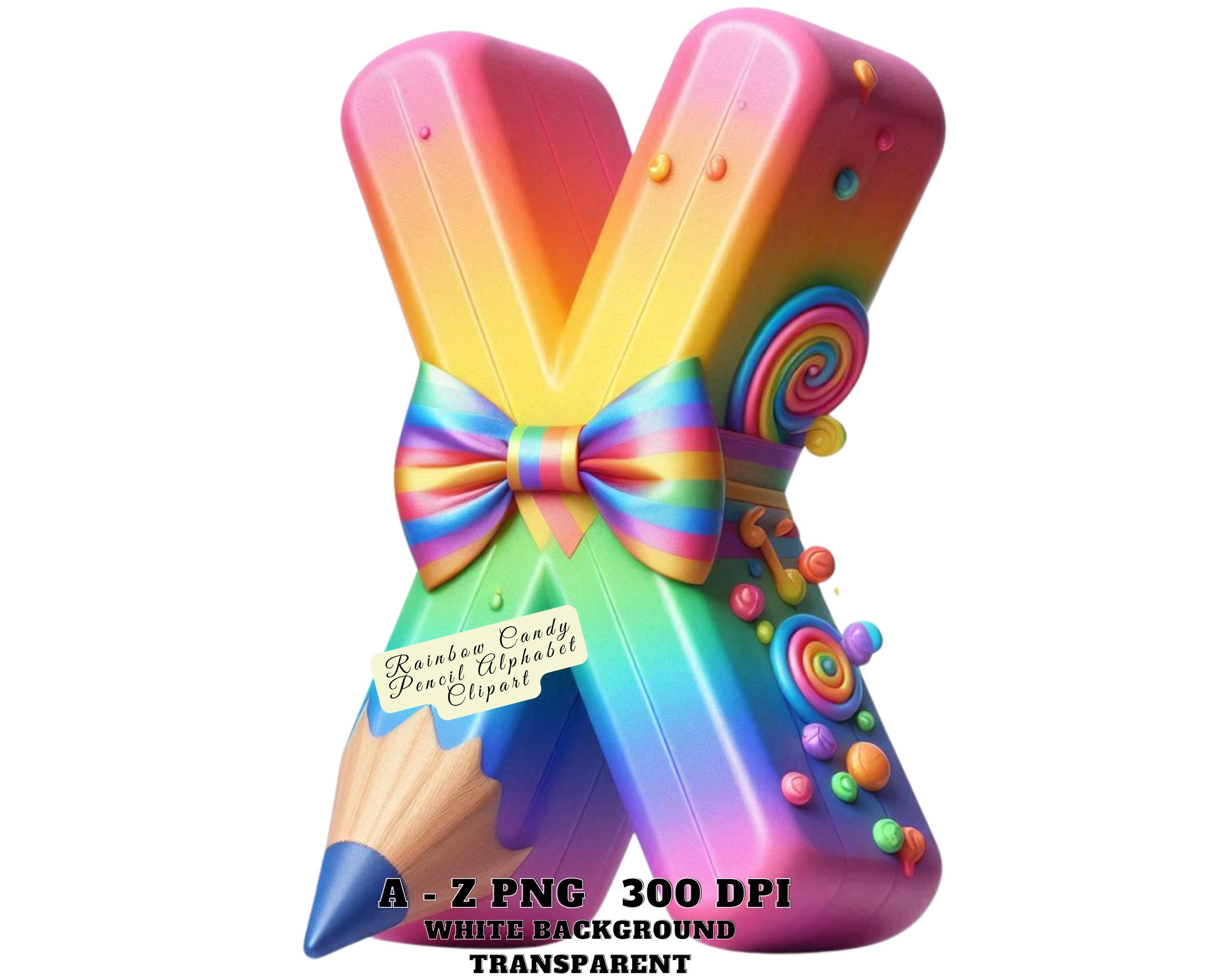 Alphabet Clipart, Pencil Alphabet Clip Art, Colored Pencil Letters PNG ...