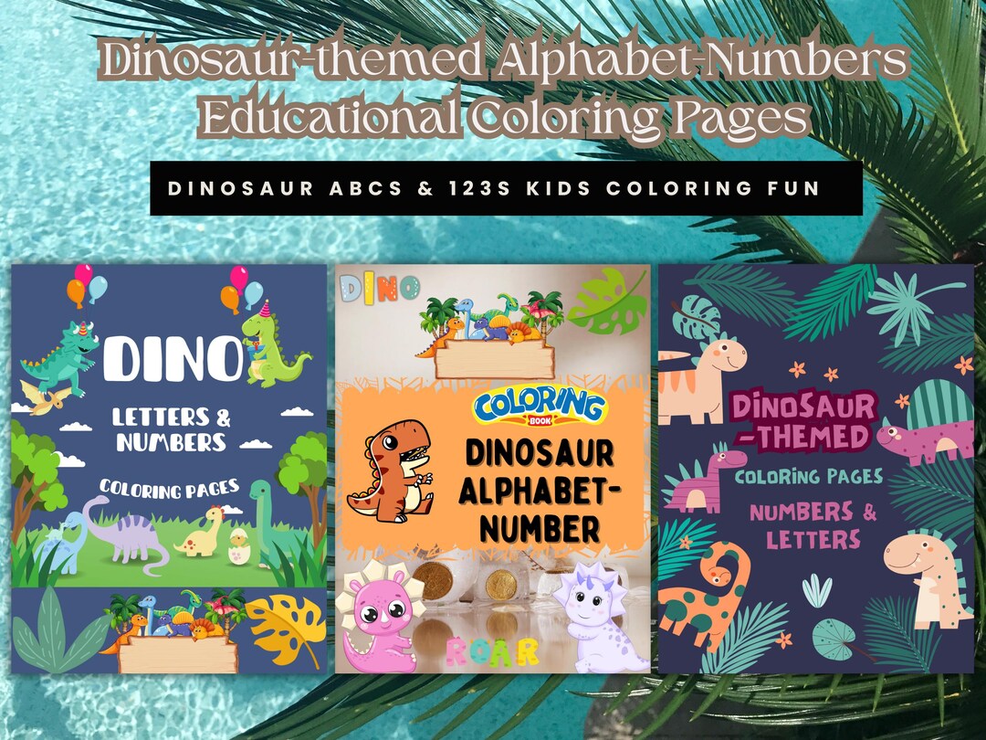 Dinosaur Preschool Coloring Printable, Dino Educational Coloring Pages ...