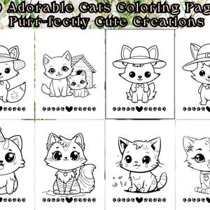 Cute Cat Coloring Pages for All Ages, Feline Coloring Pages for Kids ...