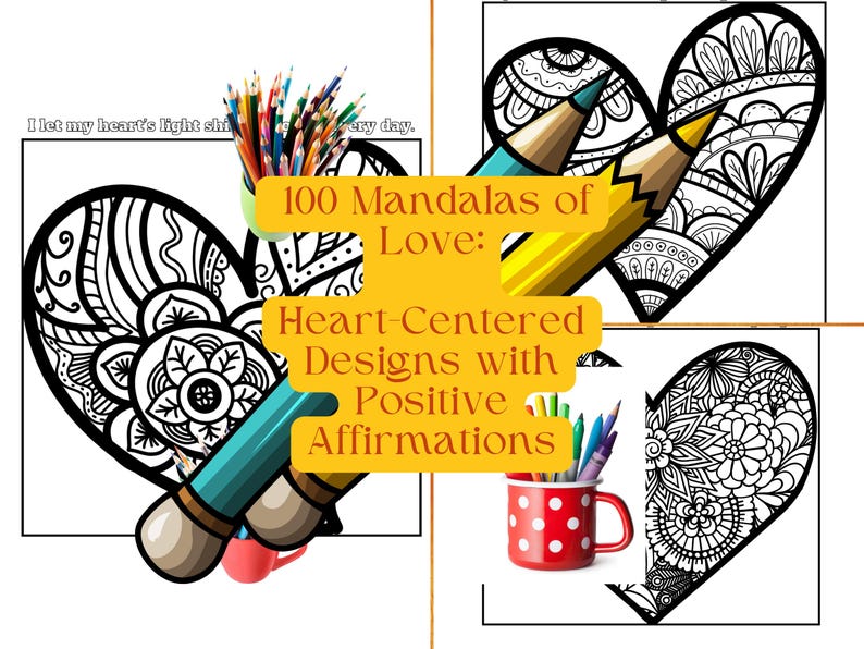 Mandalas Color Pages, Heart Mandalas Coloring Pages With Positive ...