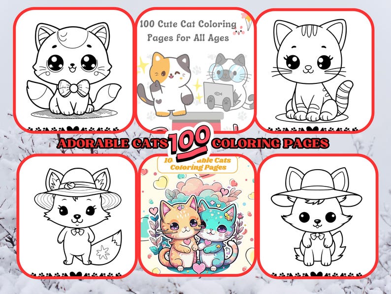 Cute Cat Coloring Pages for All Ages, Feline Coloring Pages for Kids ...