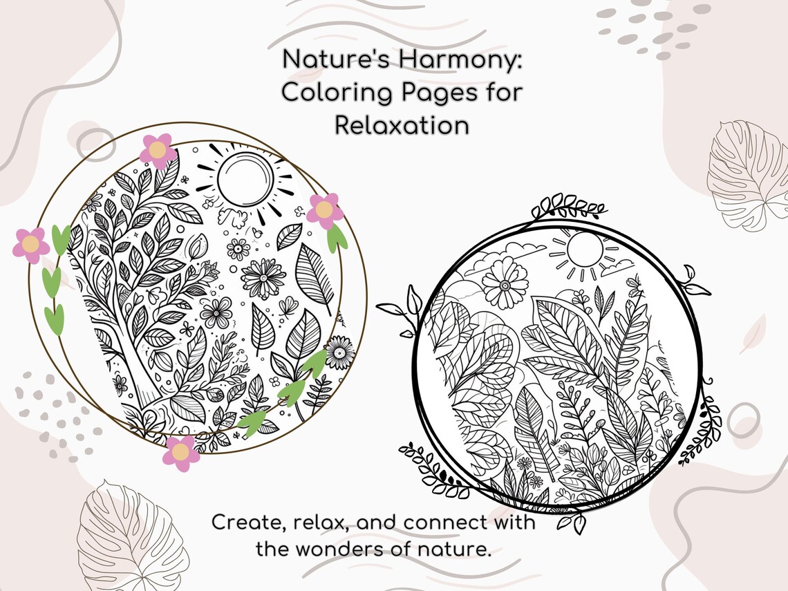 50 Nature-themed Coloring Pages for Neurodiverse Kids, Neurodiversity ...