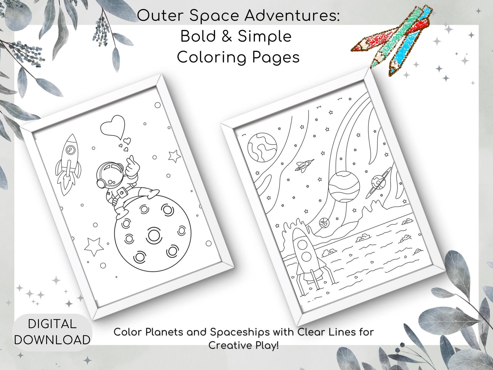 Neurodiversity Space Adventures Coloring Pages, Planets, Stars, and ...
