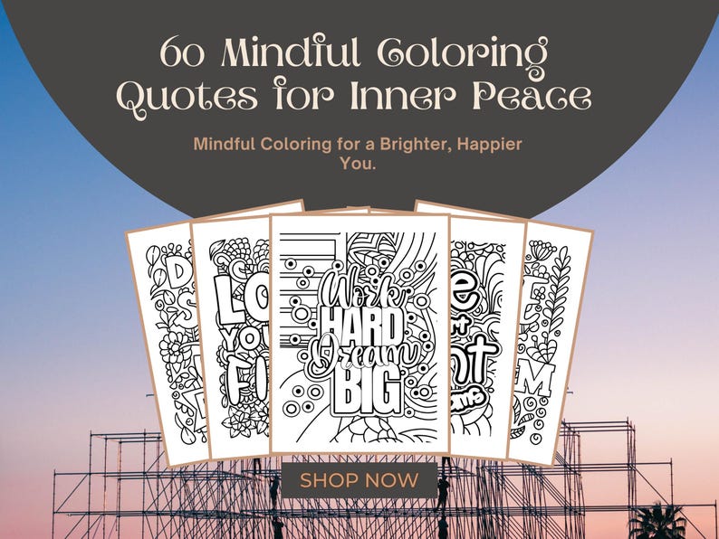 Mindful Coloring Worksheets With Positive Quotes, Adult Coloring Pages ...