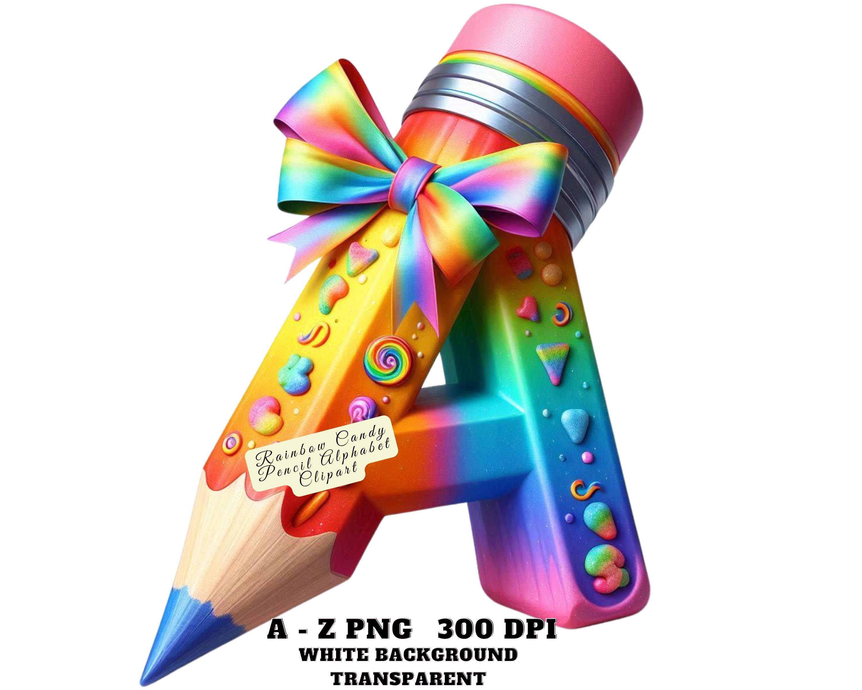 Alphabet Clipart, Pencil Alphabet Clip Art, Colored Pencil Letters PNG ...