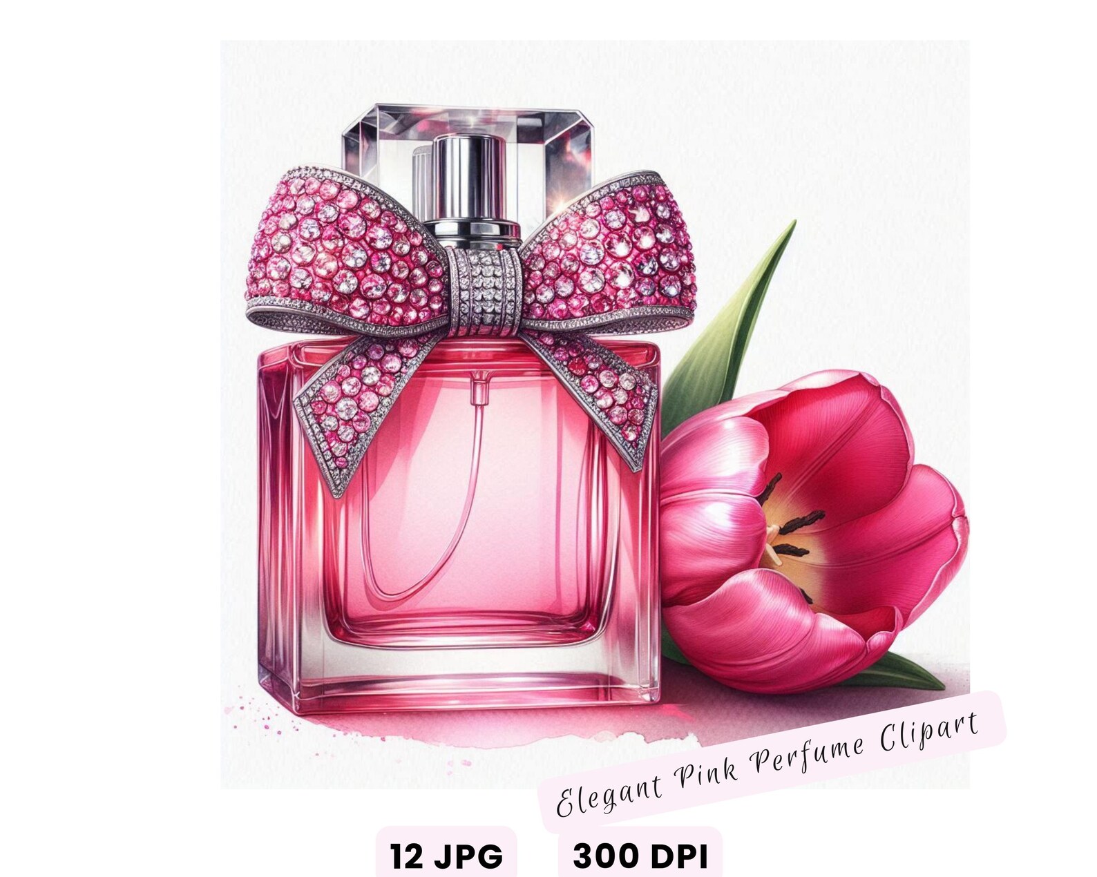 Perfume Clip Art, Parfum Clipart, Luxury Designer Perfume Bottle JPG ...