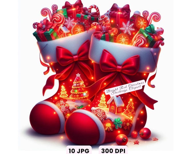 14 PNG Stockings Clipart – Christmas Socks PNG – Festive Winter ...