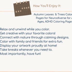 50 Autumn Leaves & Trees Coloring Pages for Neurodiverse for All Ages ...