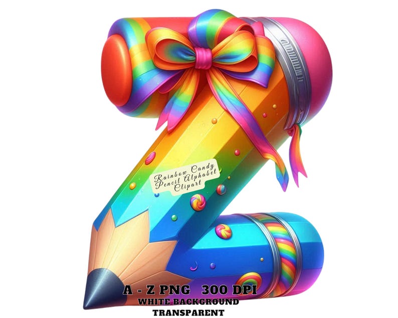 Alphabet Clipart, Pencil Alphabet Clip Art, Colored Pencil Letters PNG ...