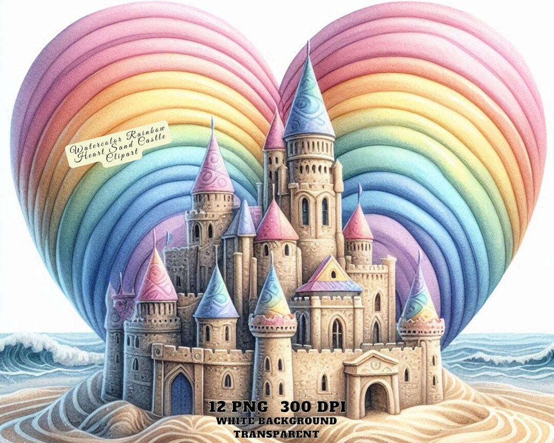 Summer Clipart, Summer Sand Castle Clipart, Beach Clip Art, Summer ...