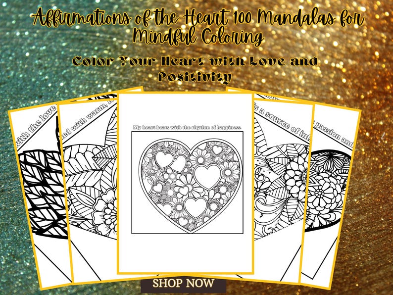 Mandalas Color Pages, Heart Mandalas Coloring Pages With Positive ...