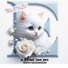Kitten Alphabet Clipart, Blue Kitten Rose Alphabet Clipart, Cat & Rose ...