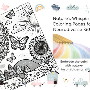 50 Nature-themed Coloring Pages for Neurodiverse Kids, Neurodiversity ...