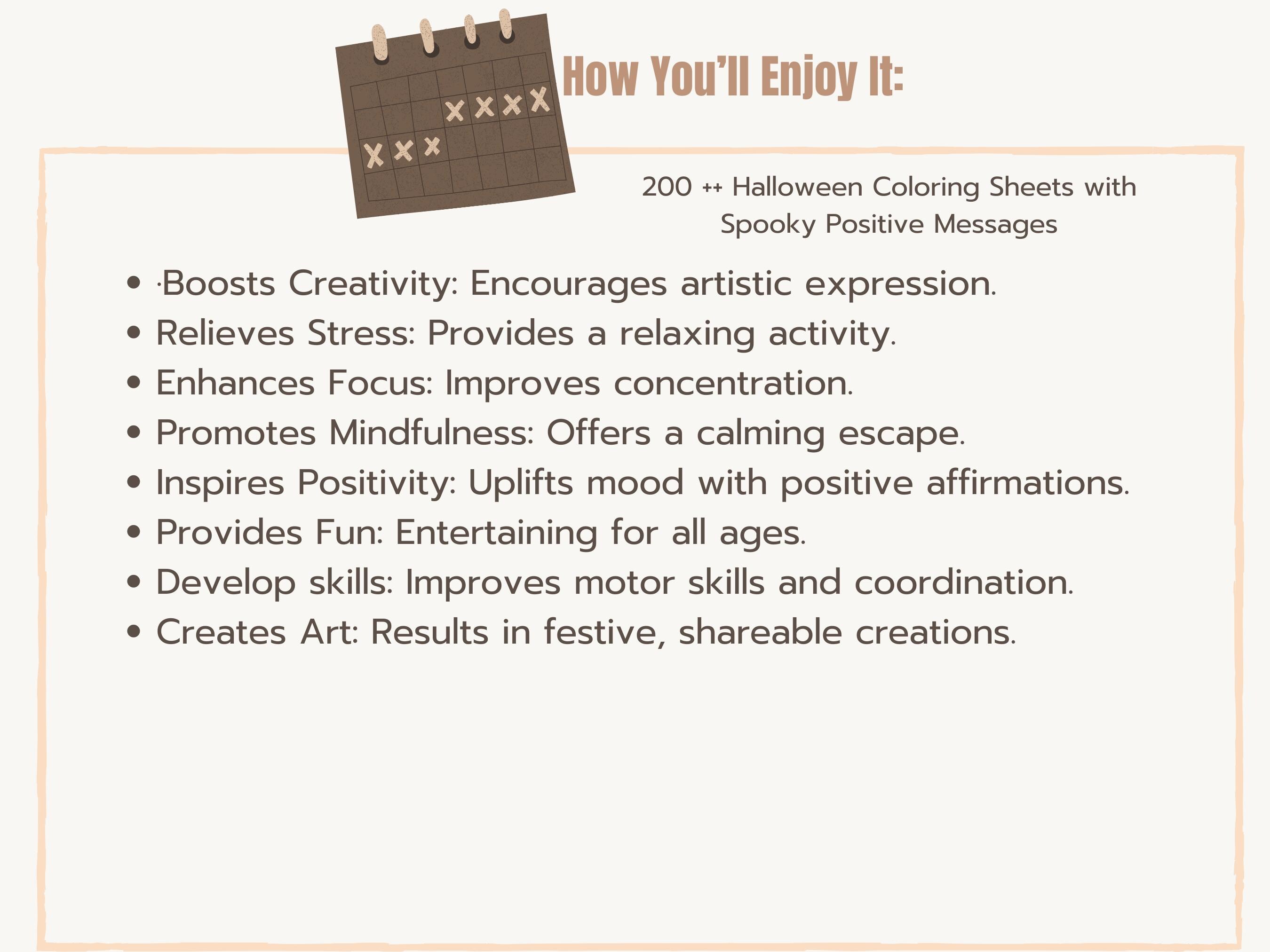 Halloween Coloring Sheets With Spooky Positive Affirmations Adult ...