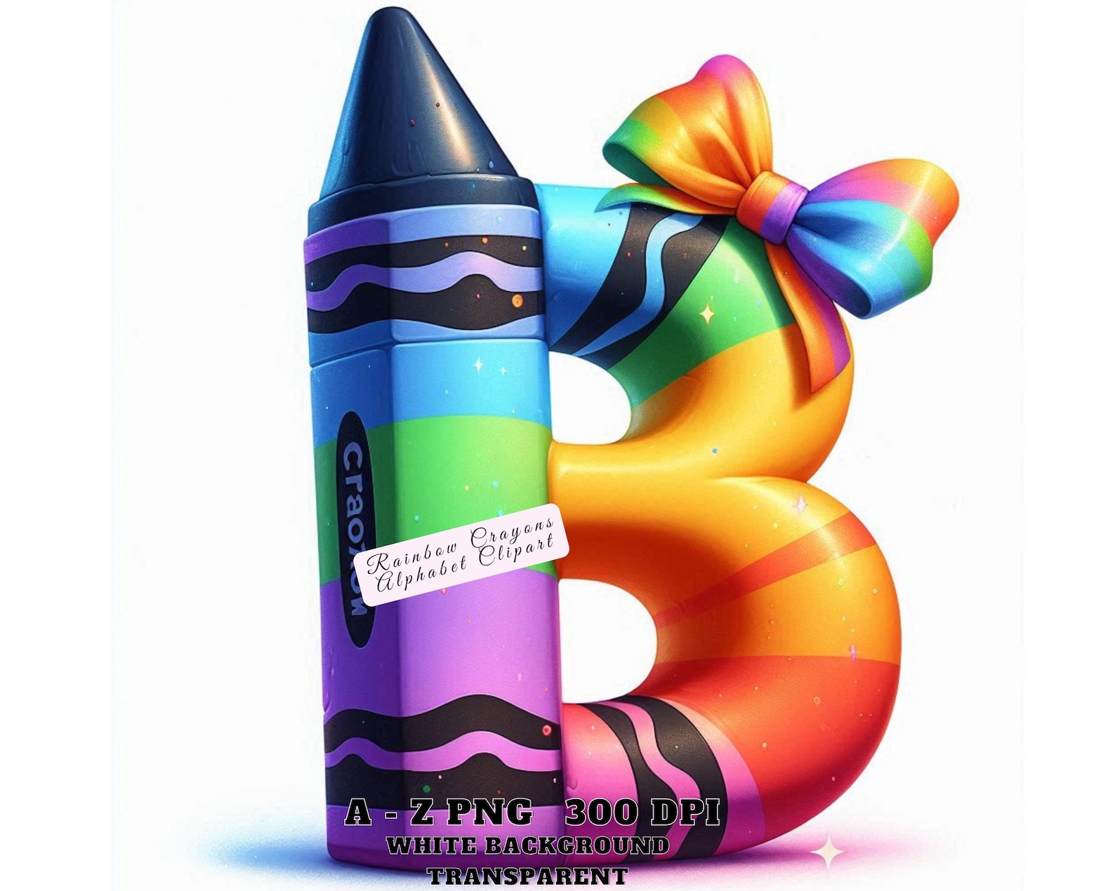 Alphabet PNG, Crayons Alphabet Clipart, Rainbow Crayon Letters A-Z PNG ...