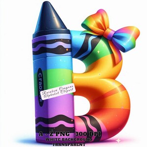 Alphabet PNG, Crayons Alphabet Clipart, Rainbow Crayon Letters A-Z PNG ...