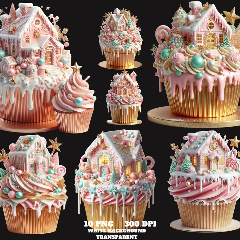 Holiday House Clipart - Etsy
