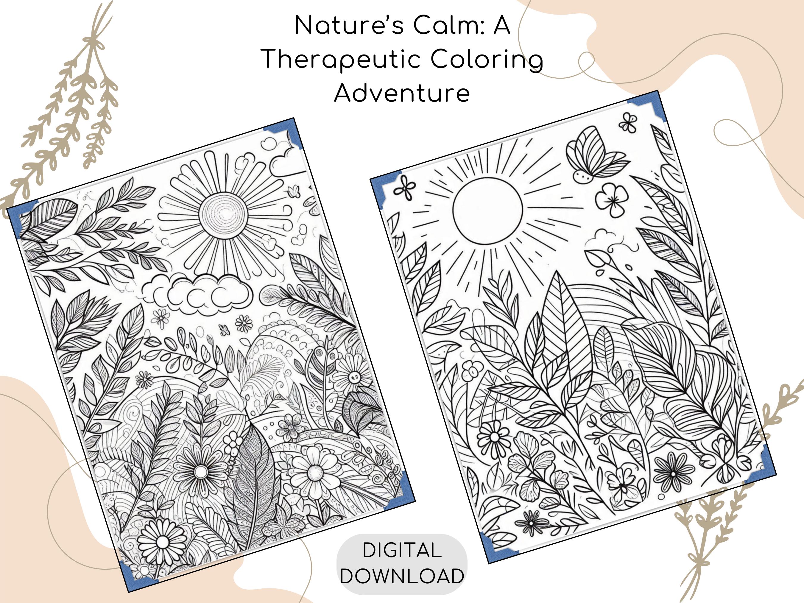 50 Nature-themed Coloring Pages for Neurodiverse Kids, Neurodiversity ...