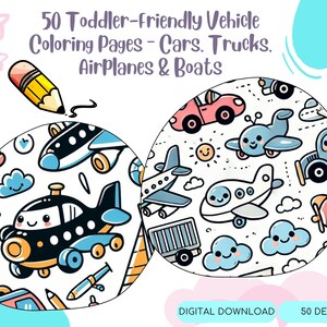 Toddler-friendly Vehicle Coloring Pages, Fun Cars, Trucks, Airplanes ...