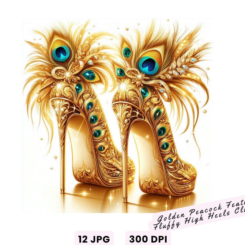 Gold Feather Clip Shoe - Etsy