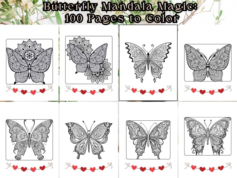 Mandala Butterfly Adult Coloring Pages, Mandala Coloring Sheets for All ...