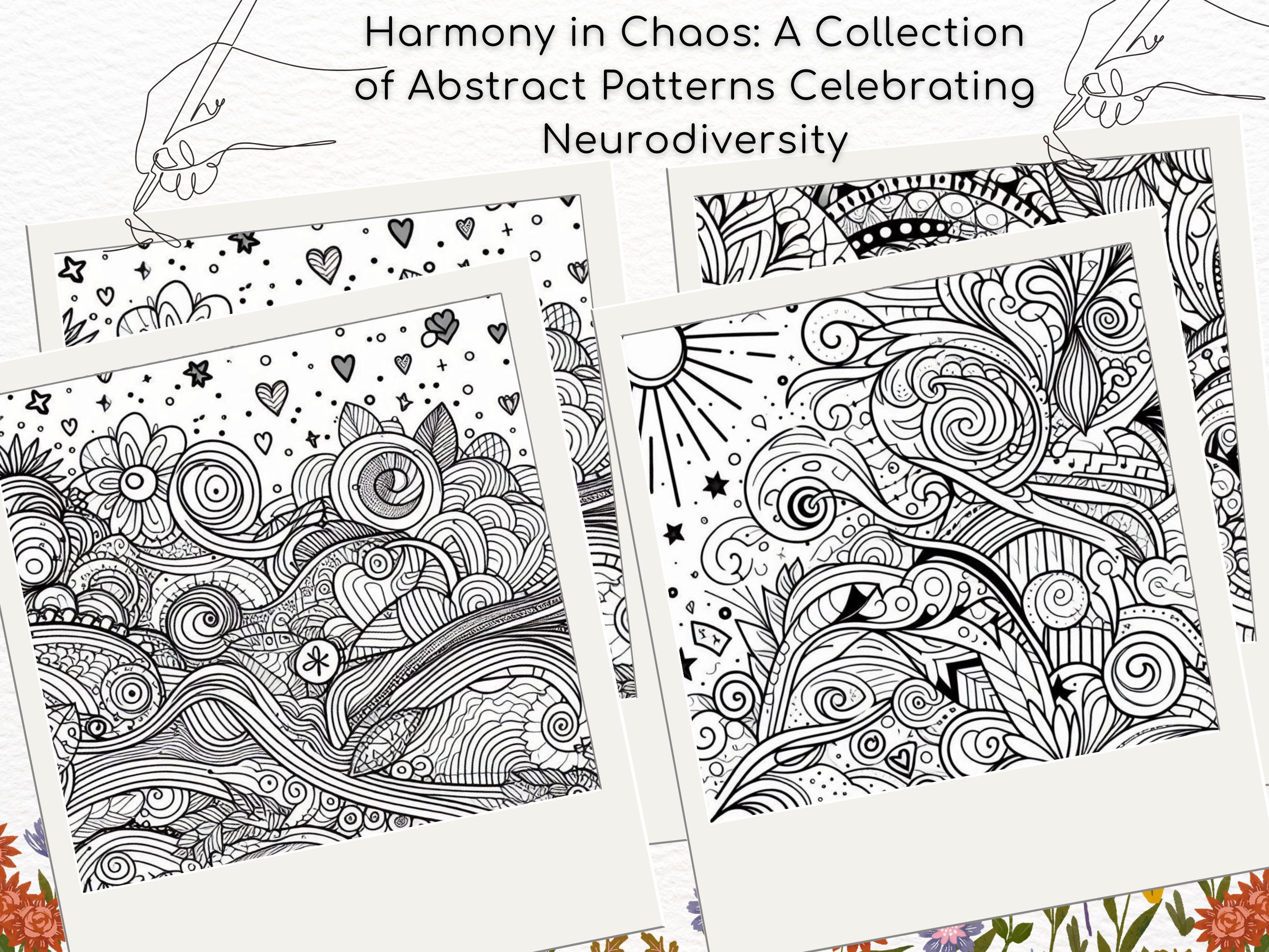 Abstract Coloring Pages Celebrating Neurodiversity, Unique Patterns for ...