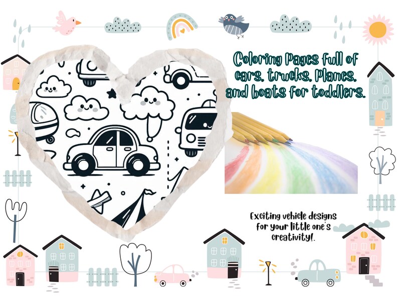Toddler-friendly Vehicle Coloring Pages, Fun Cars, Trucks, Airplanes ...
