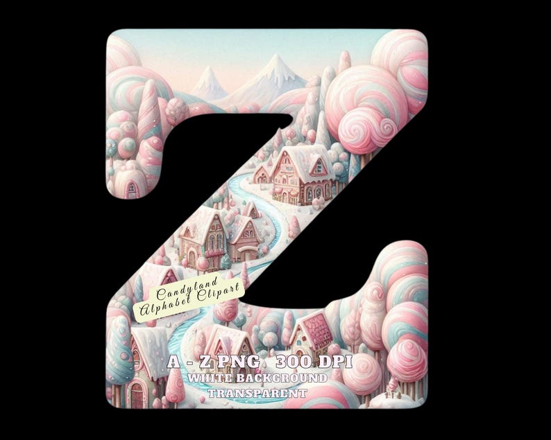 Candyland Alphabet Clipart PNG, Sweet Letters Clipart, Candy Font ...