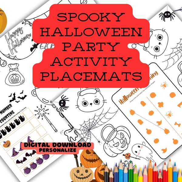 Halloween Placemat - Etsy