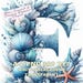 Seashell Alphabet Clipart, Blue Seashells & Starfish Alphabet Clipart ...